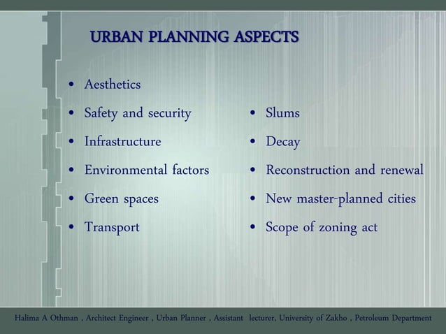 Urban planning presentation 01 | PPTX | Civil Engineering Industry ...