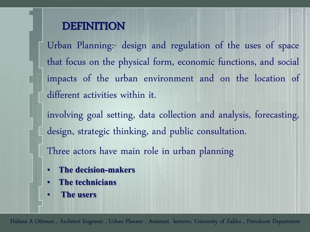 Urban planning presentation 01 | PPTX | Civil Engineering Industry ...