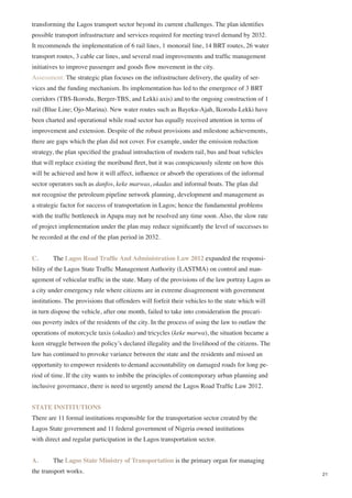 Urban planning processes in lagos executive summary | PDF