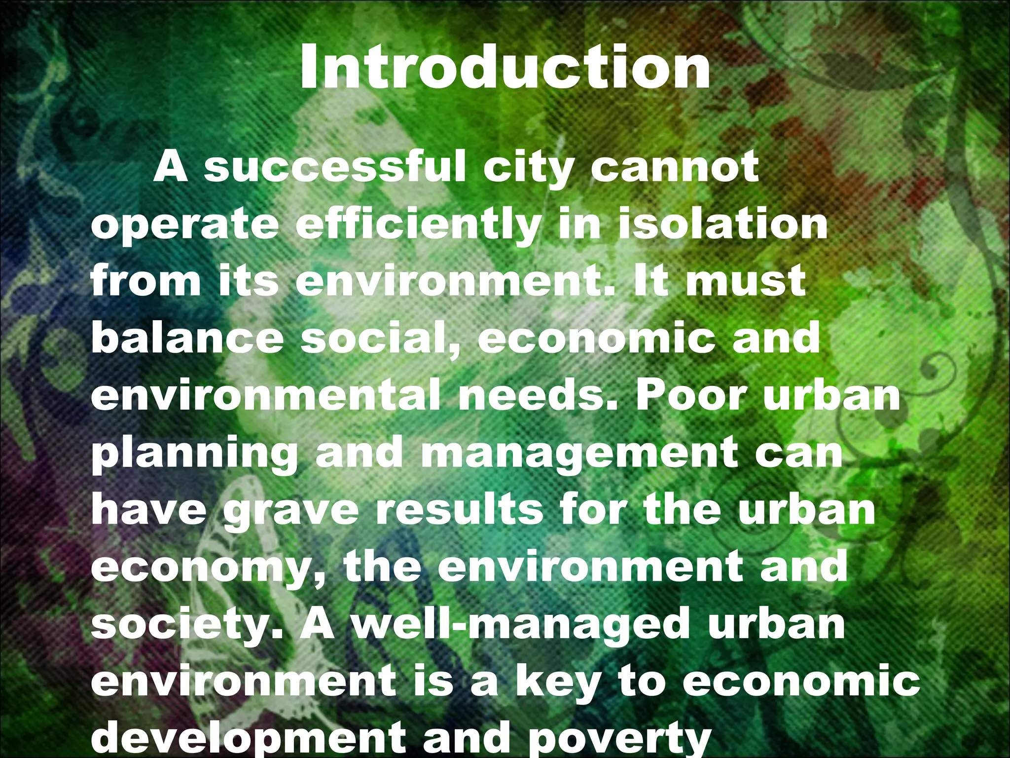 Environment Urban Planning | PPT