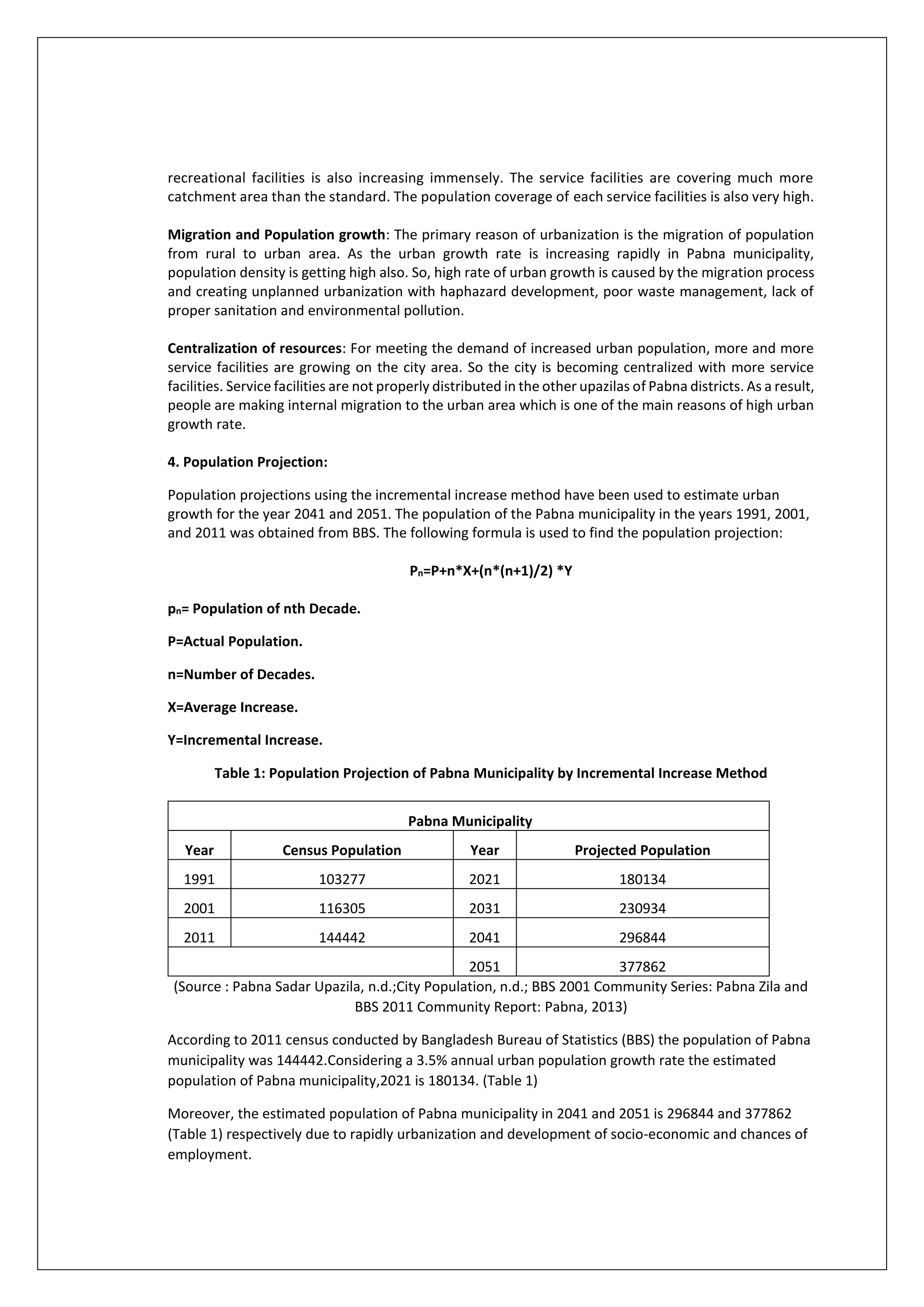 Assessment and Future Land Requirements Of Urban areas And Facilities ...