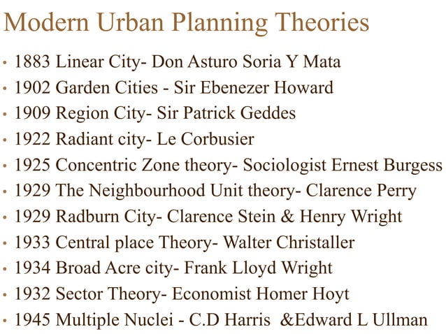 Urban planning theories | PDF | Landscaping | Home & Garden