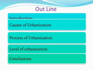 Causes of Urbanisation | PDF