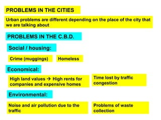 Urban problems in big cities | PPT