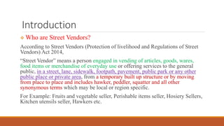 Urban problem street vendors | PPTX