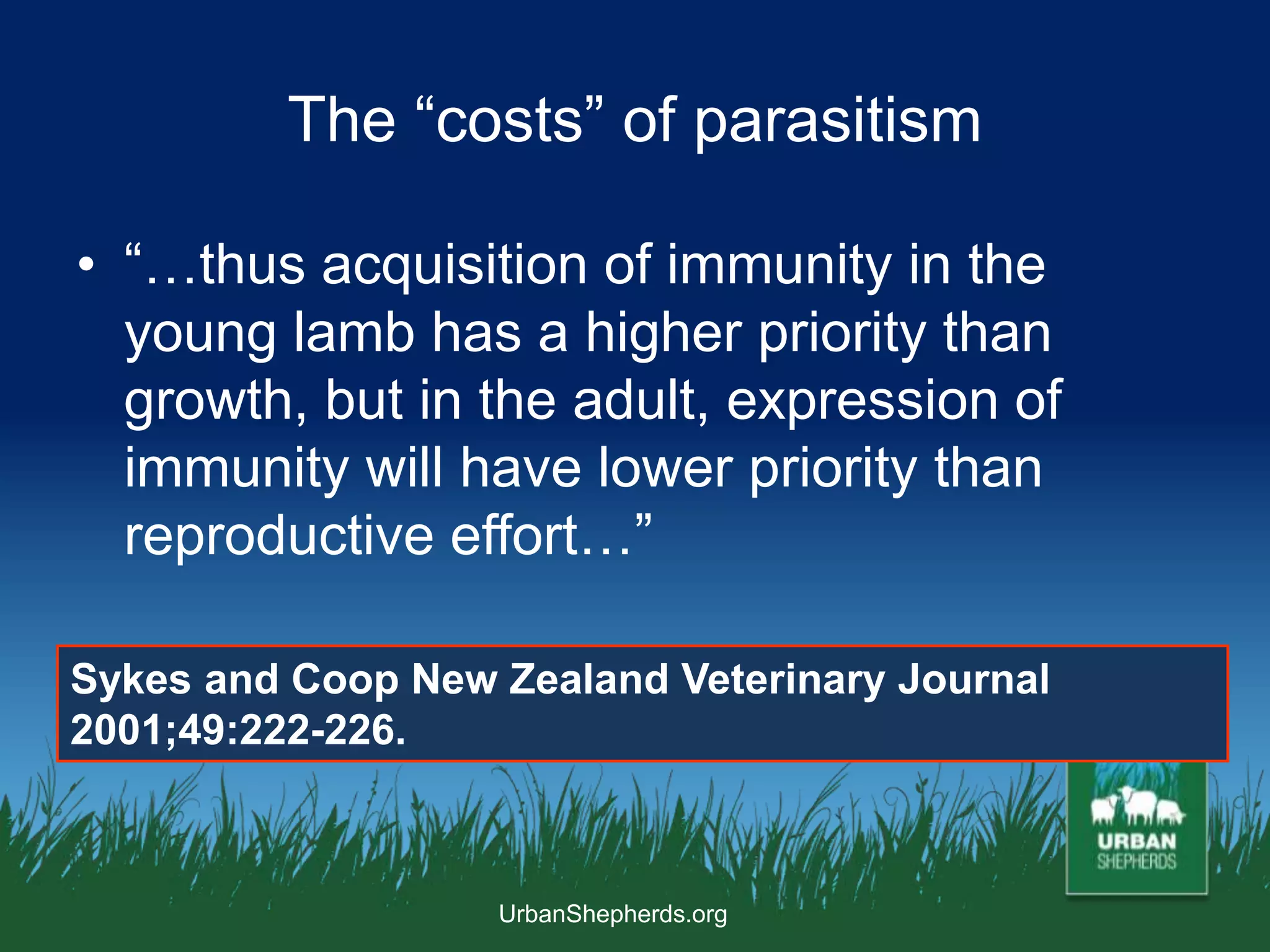 Internal Parasite Management in Pasture-Based Sheep | PPTX | Infectious ...