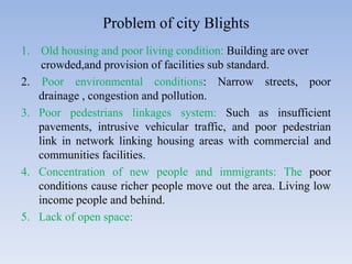 Urban slum and city blights | PPTX
