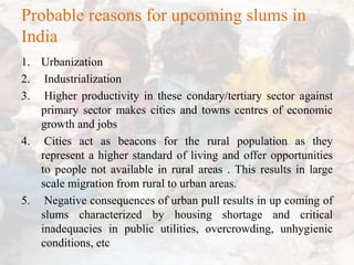 Urban slum and city blights | PPTX