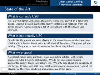 Urban Social Gaming Pitch | PPT