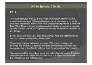 Urban Spaces - Climatic | PDF