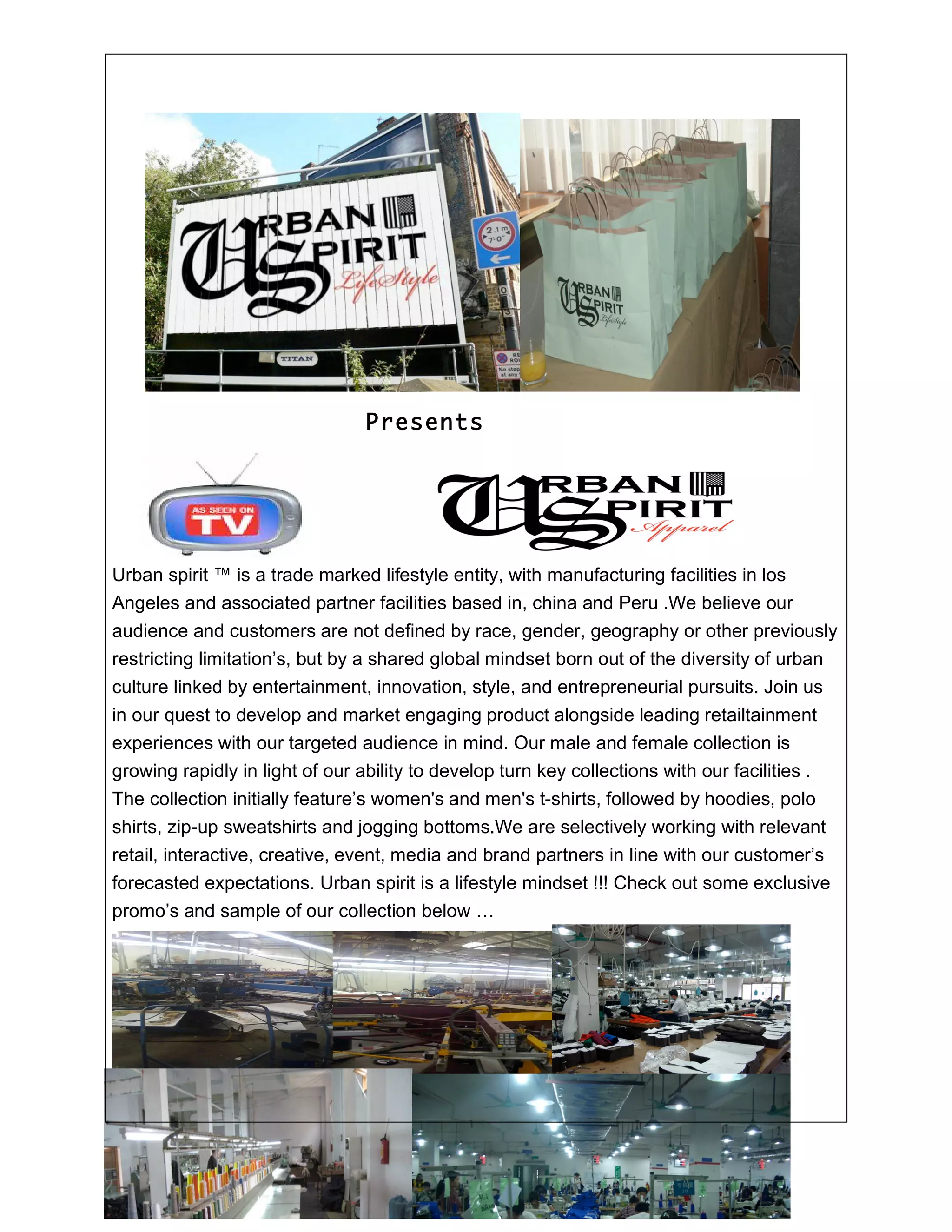 Urban Spirit Apparel | PDF