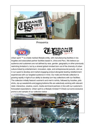 Urban Spirit Apparel | PDF