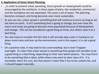 Urban sprawl as a barrier to smart growth | PPTX