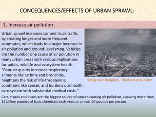 Urban sprawl as a barrier to smart growth | PPTX