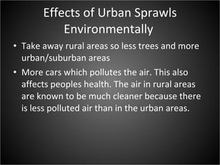 Urban Sprawl Canada | PPT | Land and Farms | Real Estate