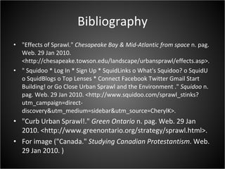 Urban Sprawl Canada | PPT | Land and Farms | Real Estate