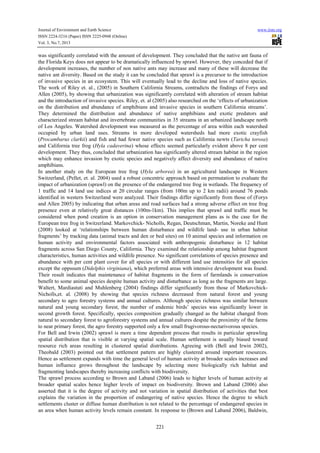 Urban sprawl effects on biodiversity in peripheral agricultural lands ...