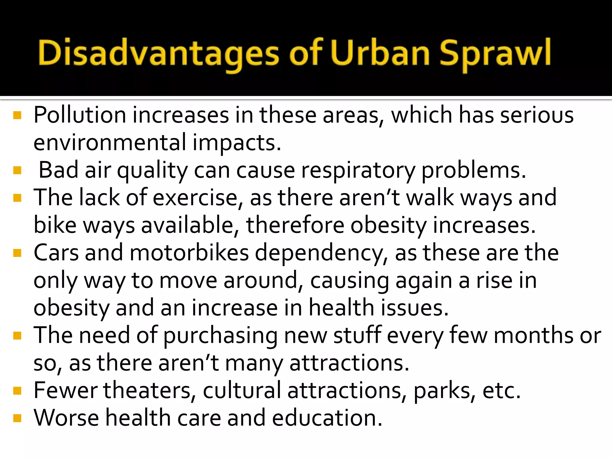 Urban Sprawl In America | PPTX