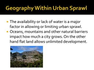 Urban Sprawl In America | PPTX