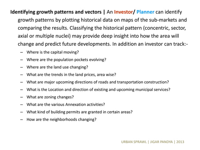 Urban sprawl in india and smart growth model | PPTX | Land and Farms ...