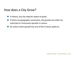 Urban sprawl in india and smart growth model | PPTX