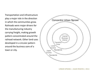 Urban sprawl in india and smart growth model | PPTX