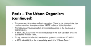 Urban structure of Paris (Case Study) | PPTX