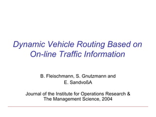 Urban Traffic Estimation & Optimization: An Overview | PDF