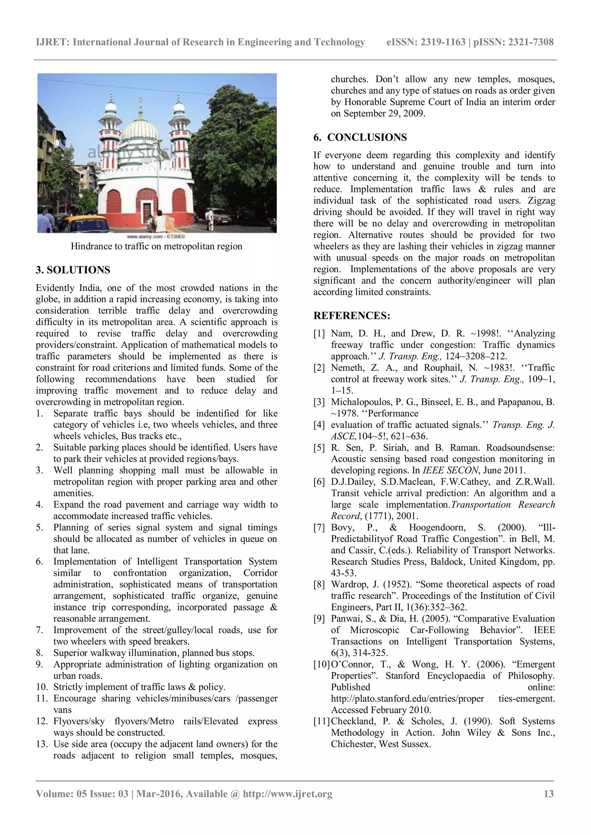 Urban traffic problems and solutions | PDF