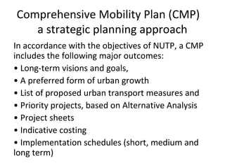 Urban transportation planning | PPT