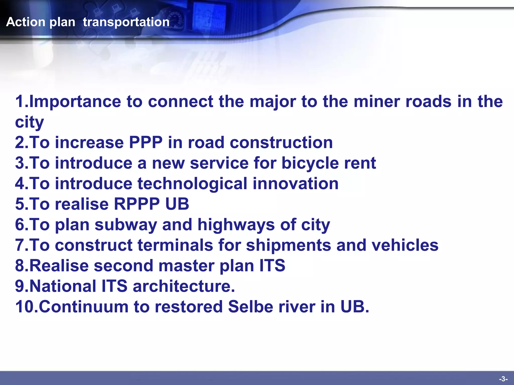 [Urban transportation policy program] action plan ulaanbataar | PPT ...