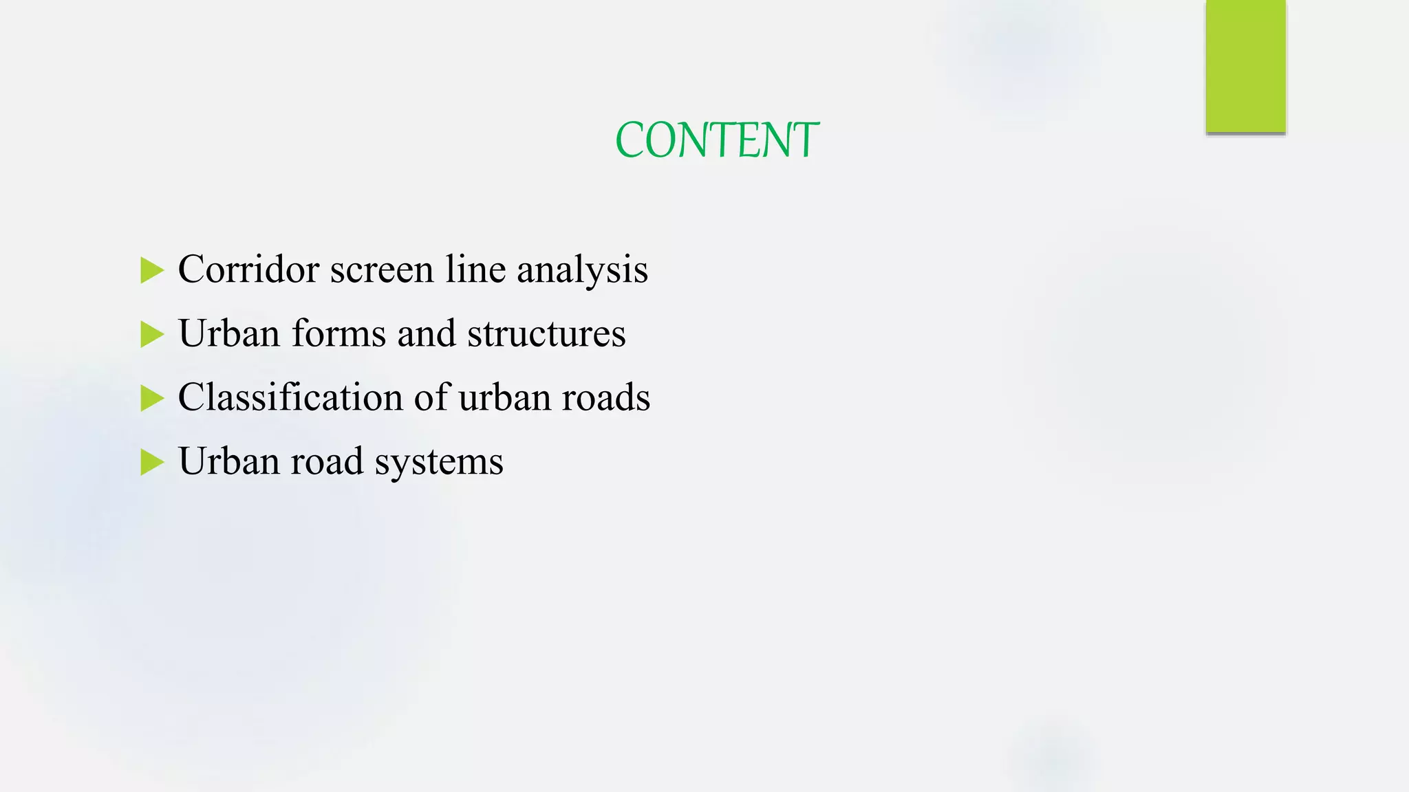 Screen line and Corrider Line Analysis | PPTX