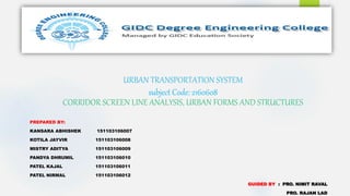 Screen line and Corrider Line Analysis | PPTX