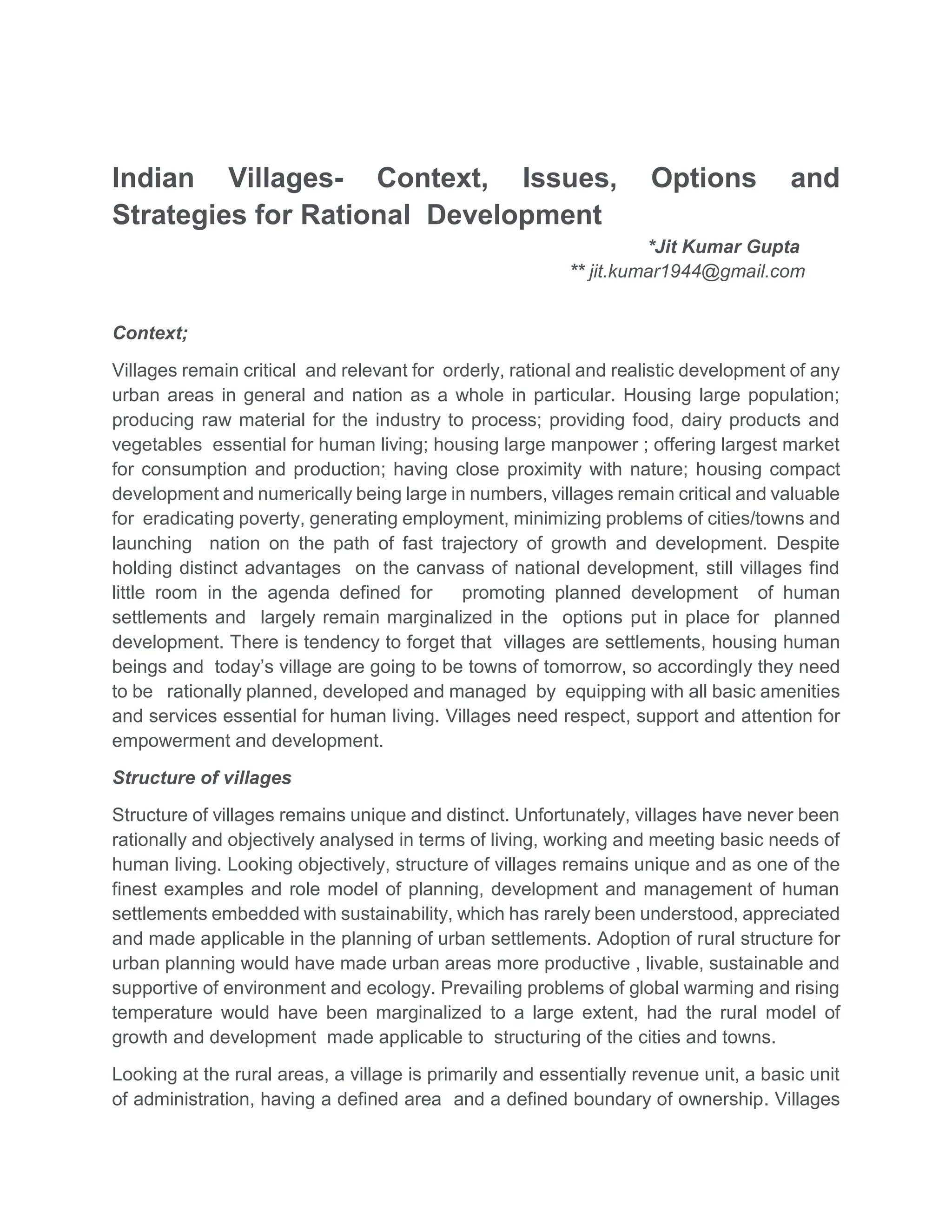 Urban Villages- | DOCX