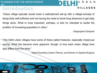 Urban villages(india) | PPTX
