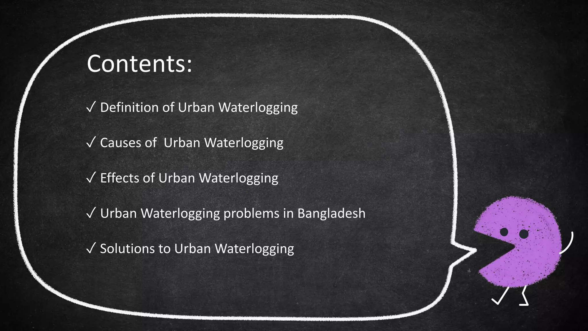 Waterlogging in Urban Areas | PPTX
