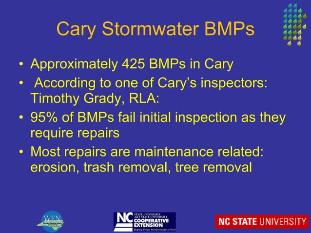 BMP Inspection and Maintenance Training in North Carolina | PPT