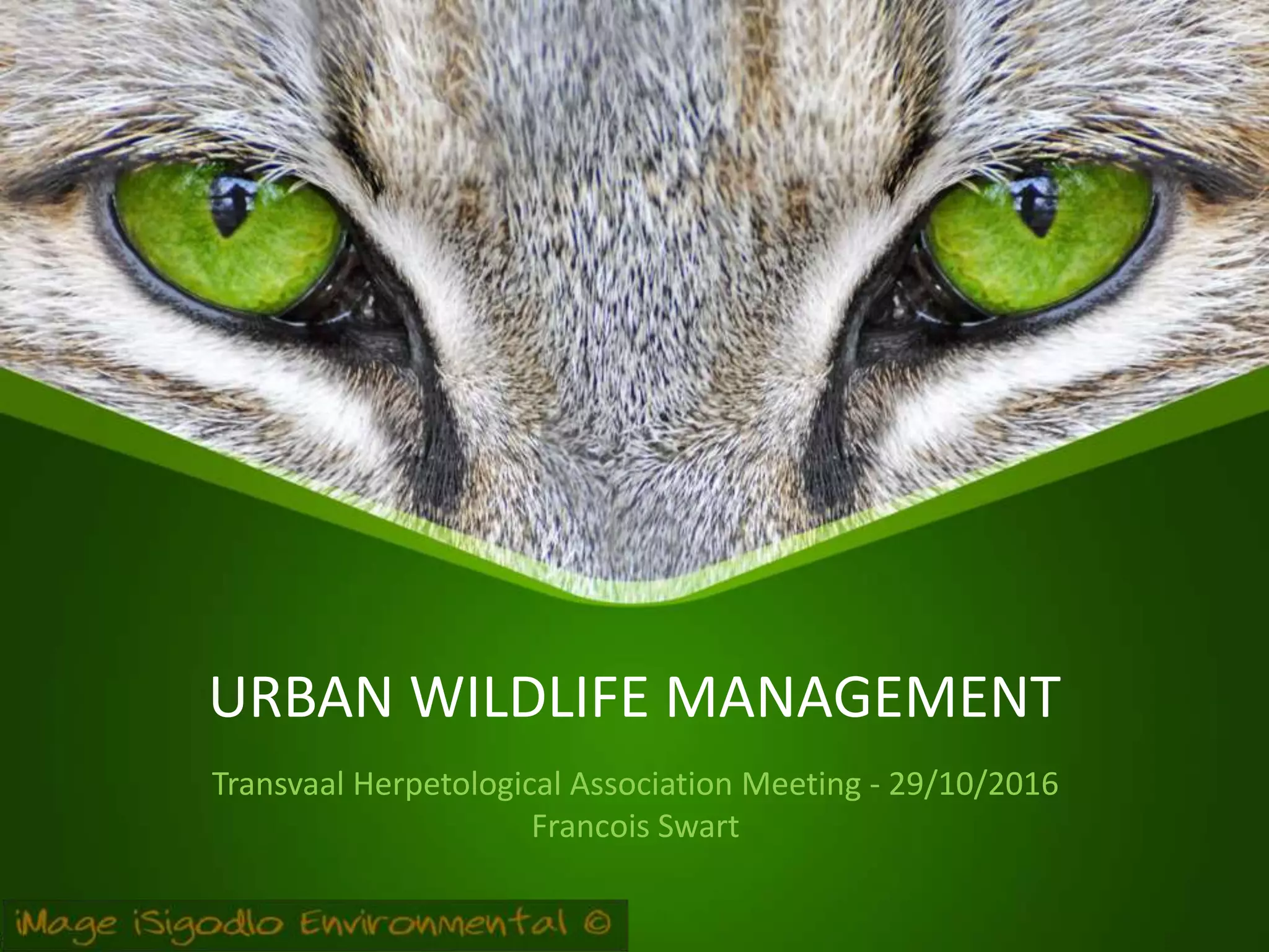 Urban Wildlife Management | PPTX