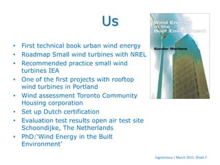 Urban Wind Energy by Sander Mertens | PDF