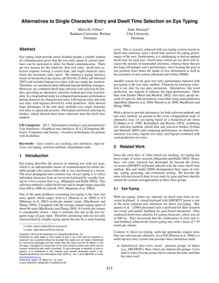 Urbina Alternatives To Single Character Entry And Dwell Time Selection ...