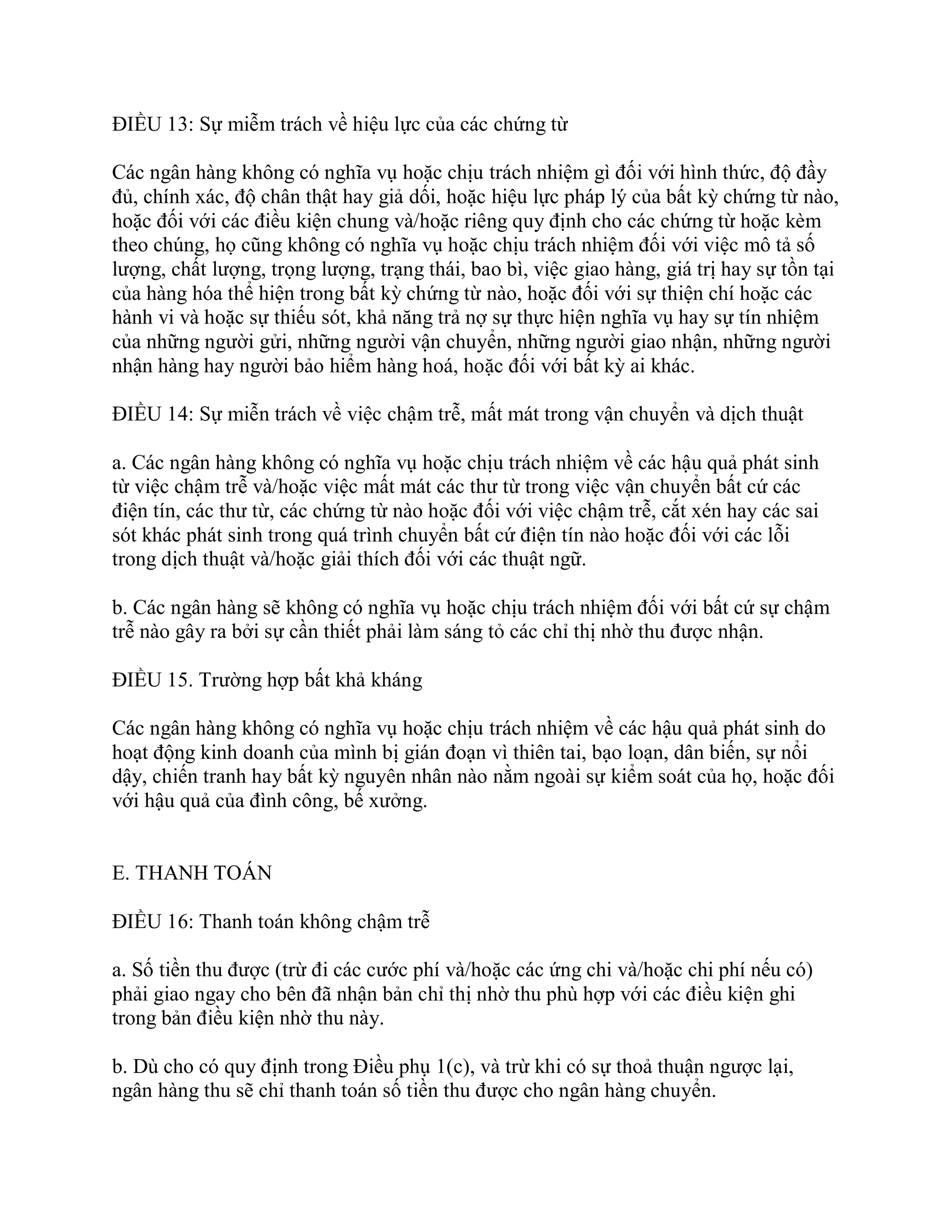 URC 522 - QUY TẮC THỐNG NHẤT VỀ NHỜ THU | PDF