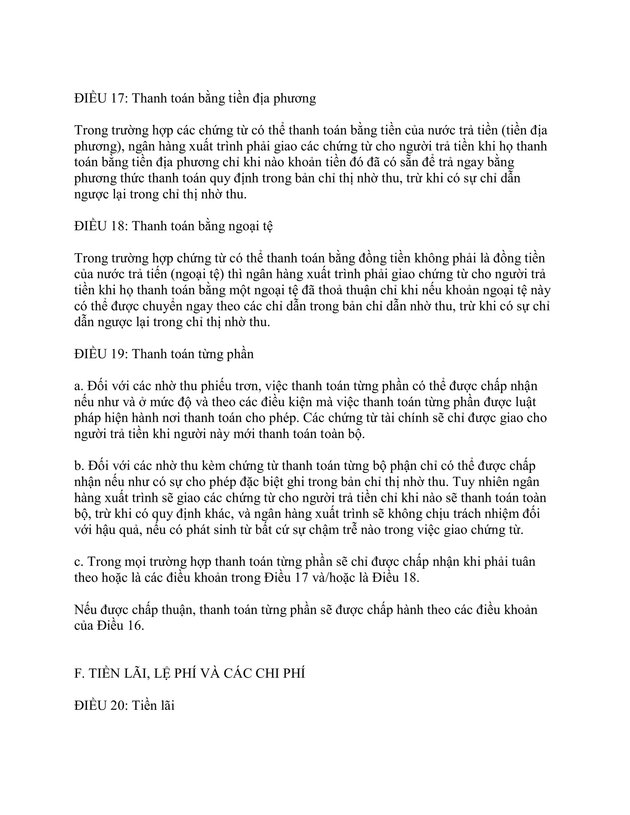 URC 522 - QUY TẮC THỐNG NHẤT VỀ NHỜ THU | PDF