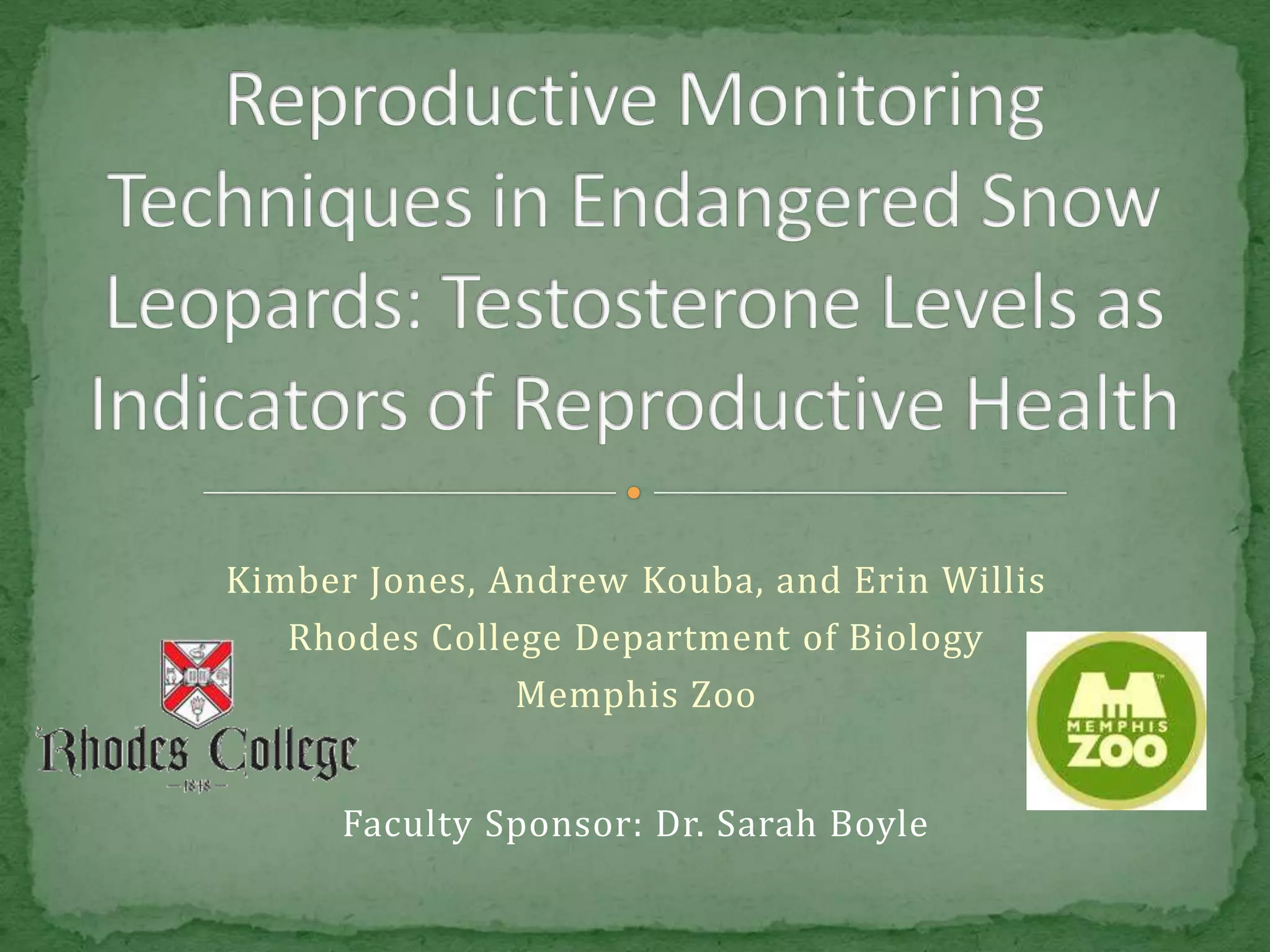 Oral Presentation at Rhodes College 2011 | PPT