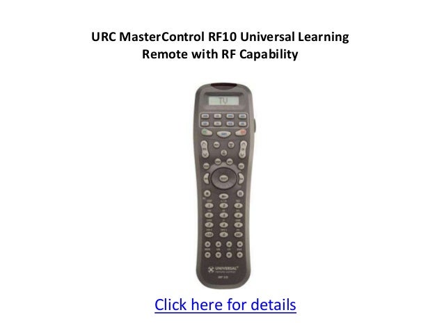 Urc master control rf10 universal learning remote with rf capability