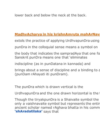 Urdhav pundra and mudra | DOCX