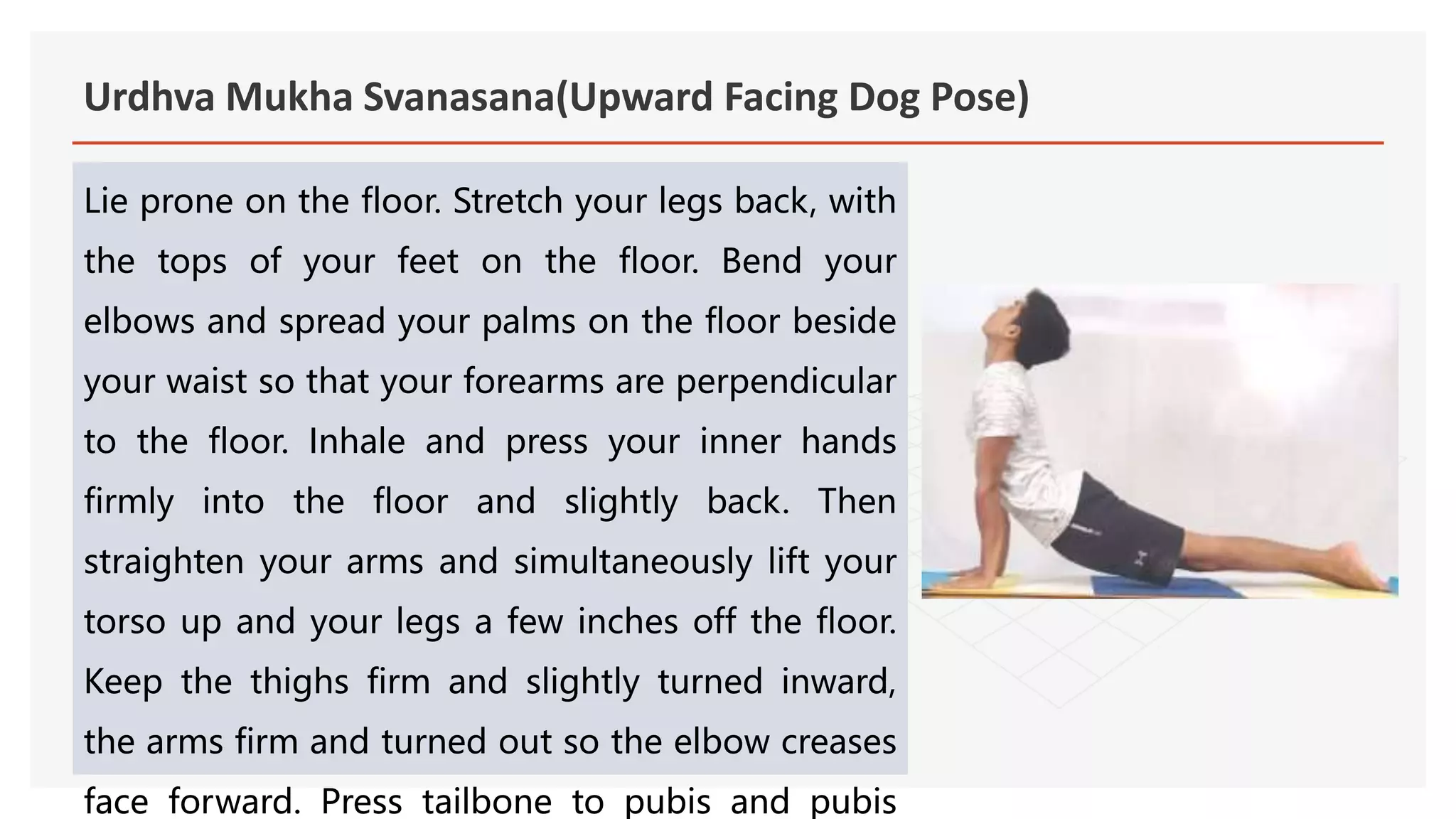Urdhva Mukha Svanasana(Upward Facing Dog Pose.pptx | Death, Injury, or ...