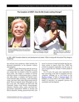 URDT lessons 2009 | PDF