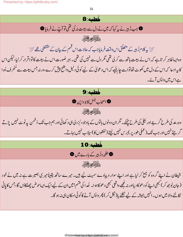 Urdu- Nahjul Balagha- Nahjul Balagha Full #- by Allama Mufti Jafar ...