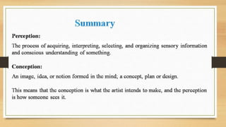 English and Urdu ppt on difference Perception and Conception | PPT