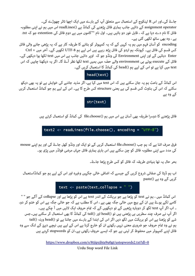 Urdu Text Mining in R | PDF